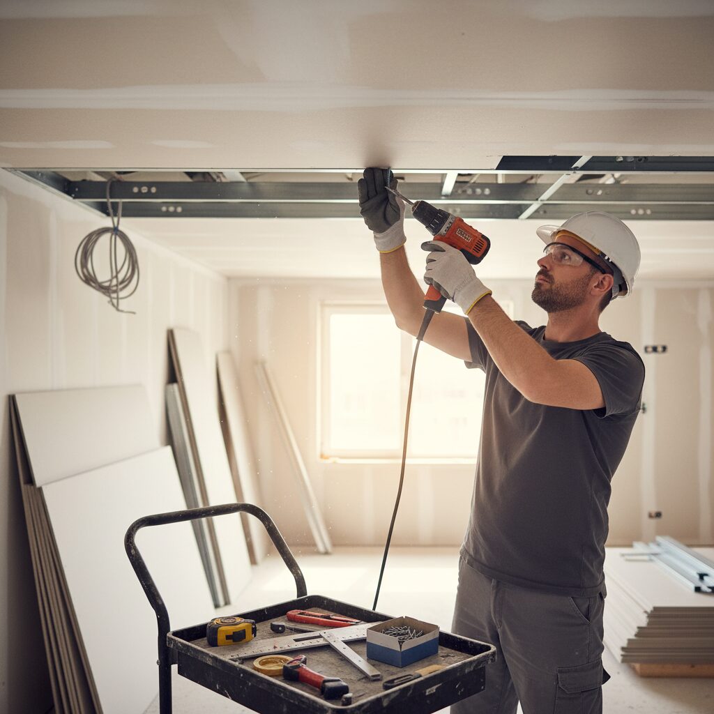 Como Instalar Forro de Drywall: Processo e Técnicas Profissionais ...